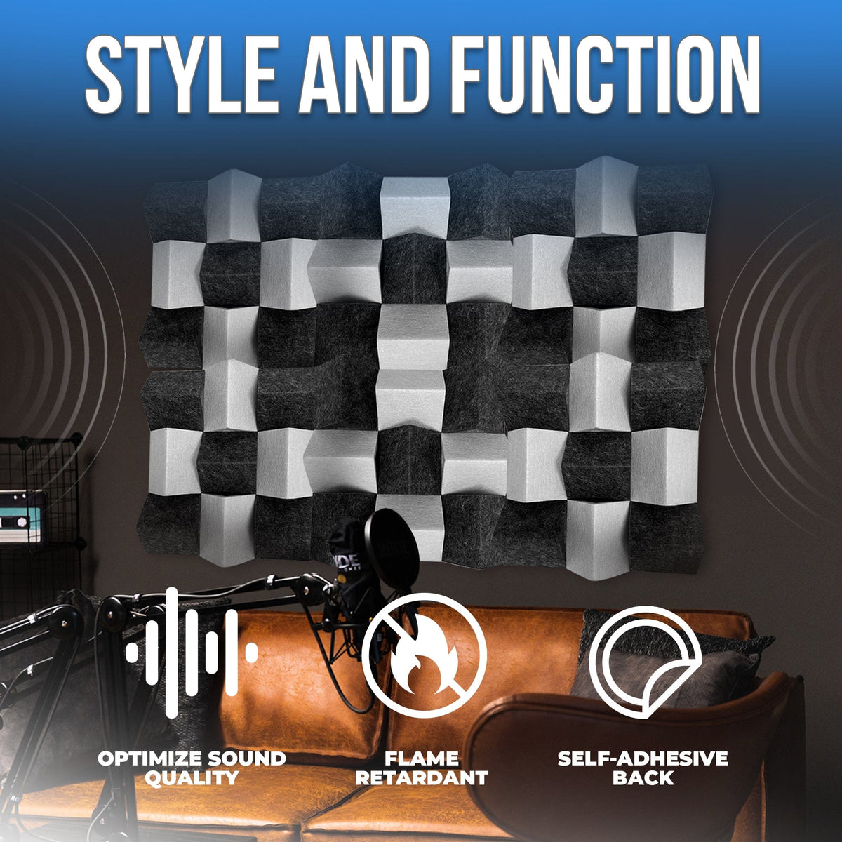 Arrowzoom SOLID COLORS 3D Felt Sound Diffuser - KK1428 | Arrowzoom ...