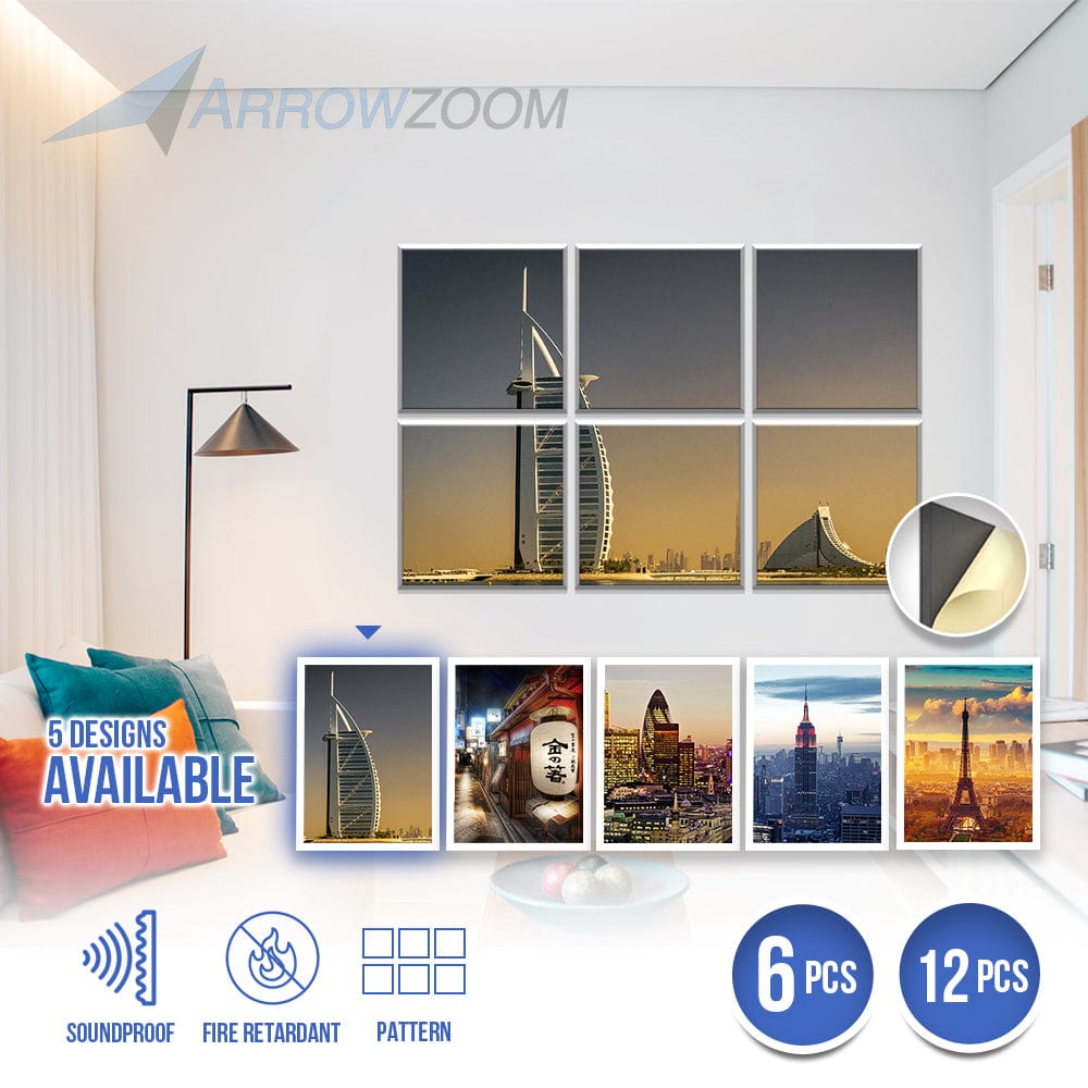 Arrowzoom City Velcro Felt Art Wall Panels KK1226 | Arrowzoom Acoustics