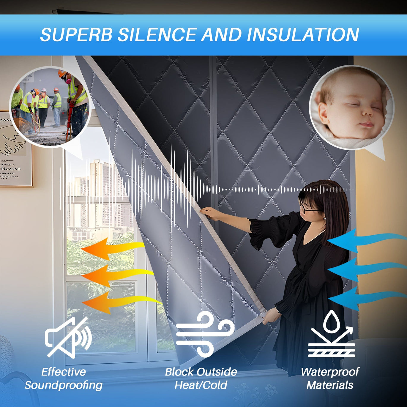Soundproof Curtains | Window Soundproofing | Arrowzoom | Free Shipping ...