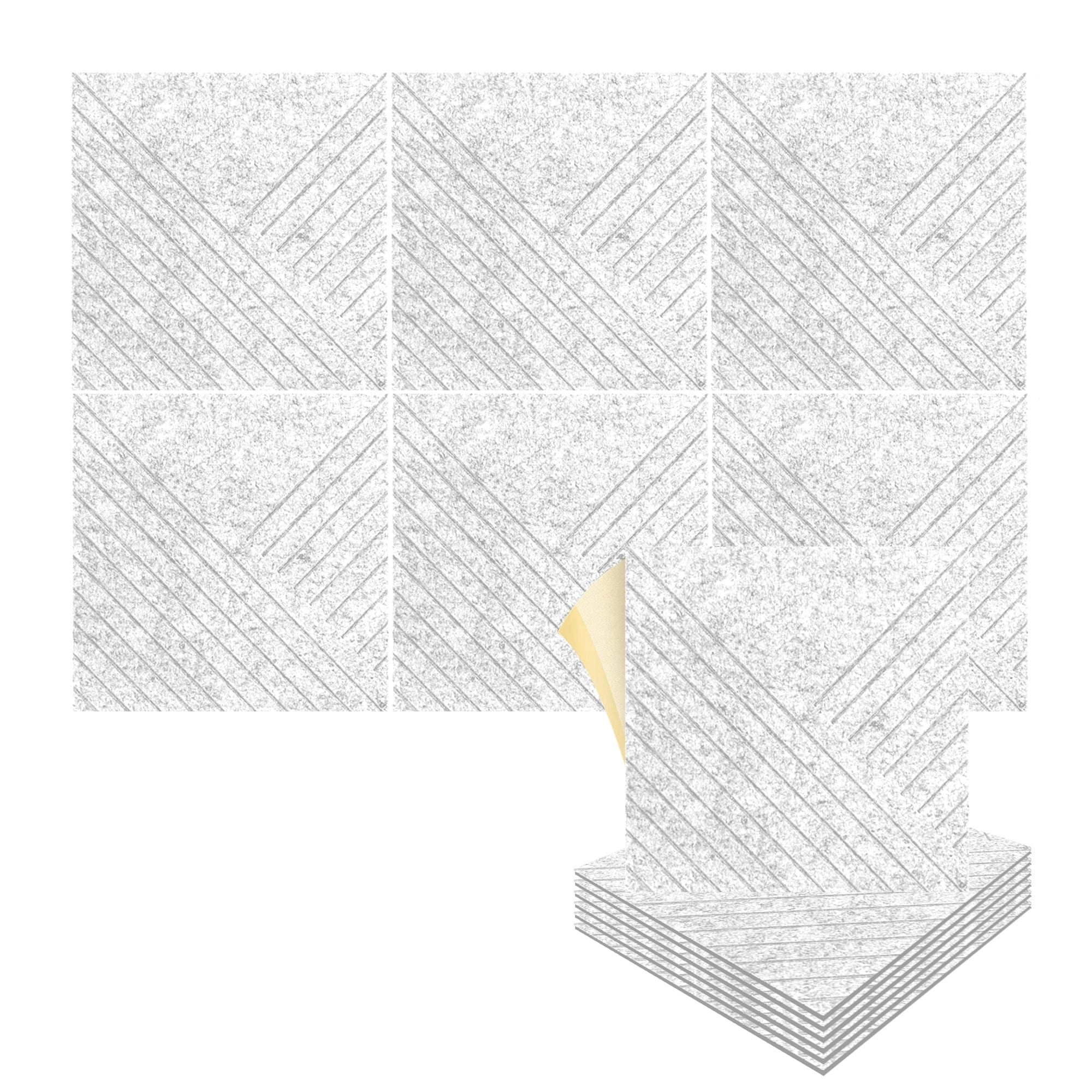 Arrowzoom Diagonal 3D Square Polyester Felt Art Adhesive Panels ...