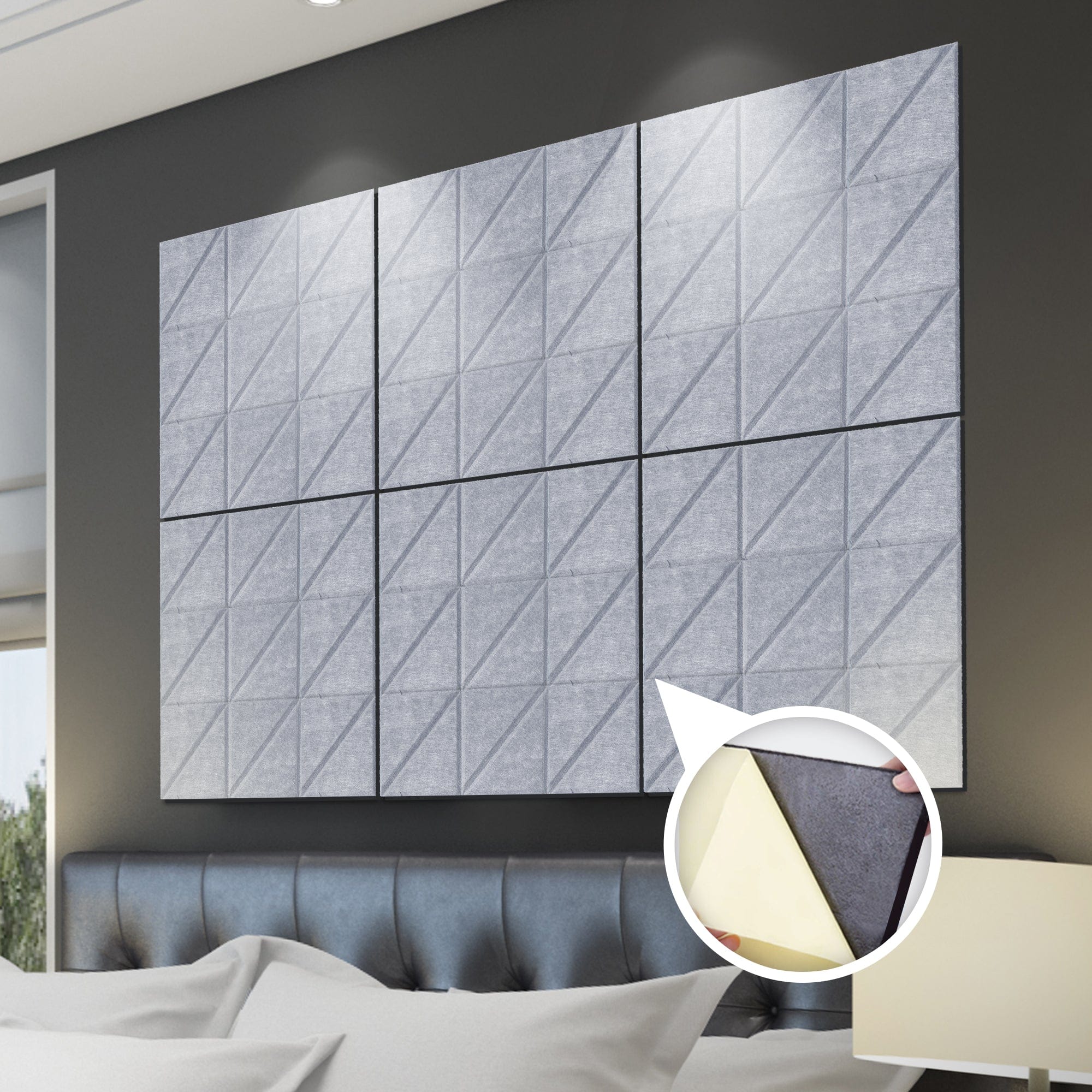 Arrowzoom Parallel 3D Square Polyester Felt Art Adhesive Panels ...