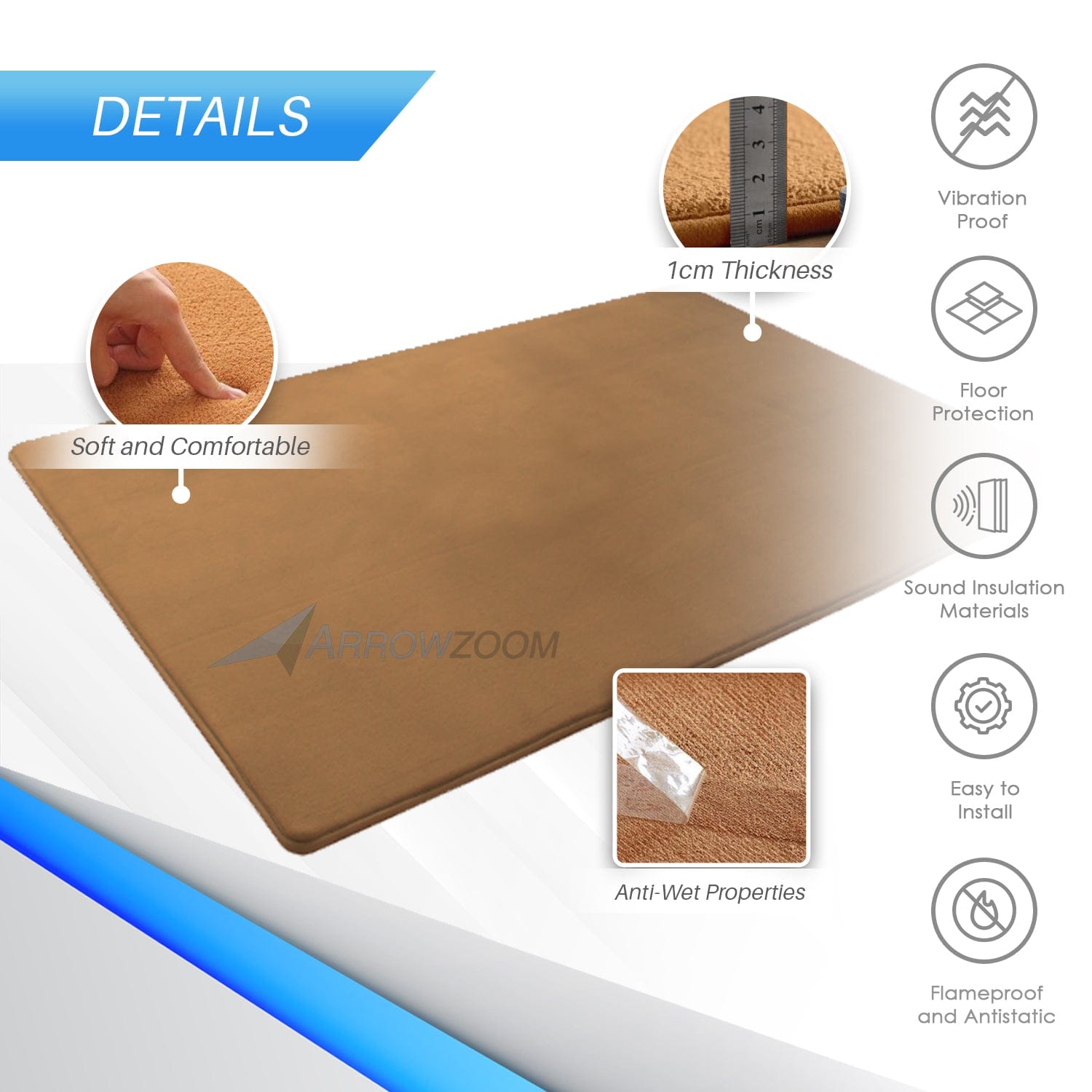 Arrowzoom Anti-Vibration Sound Absorbing Damping Soundproof Noise Mats ...