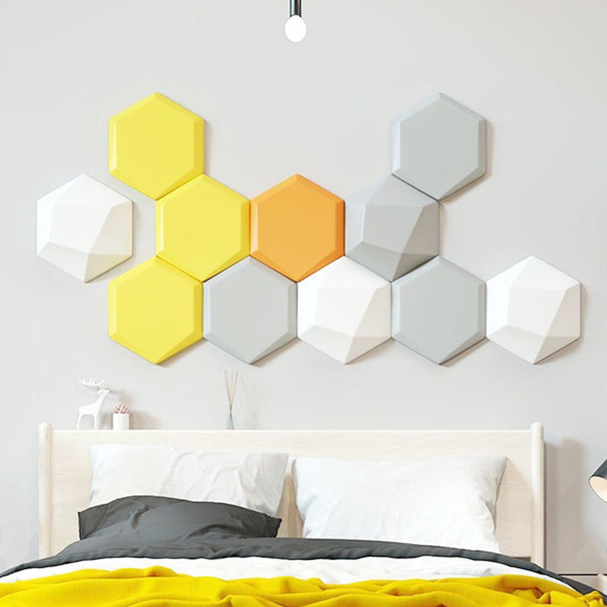 Arrowzoom Hillside Dawn 3D Hexagon Adhesive Sound Absorbing Panels ...