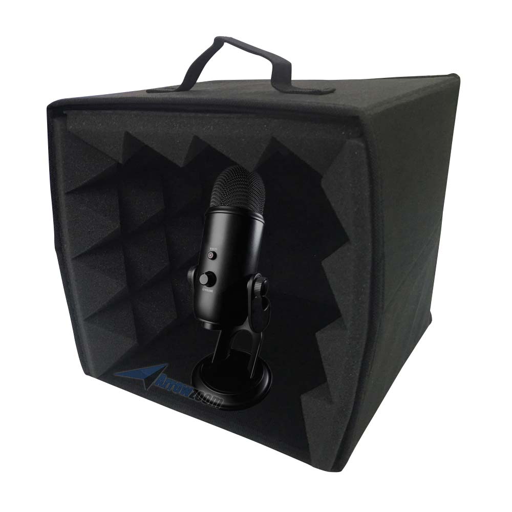 Arrowzoom Portable Microphone Isolation Box - Studio Voice Booth ...