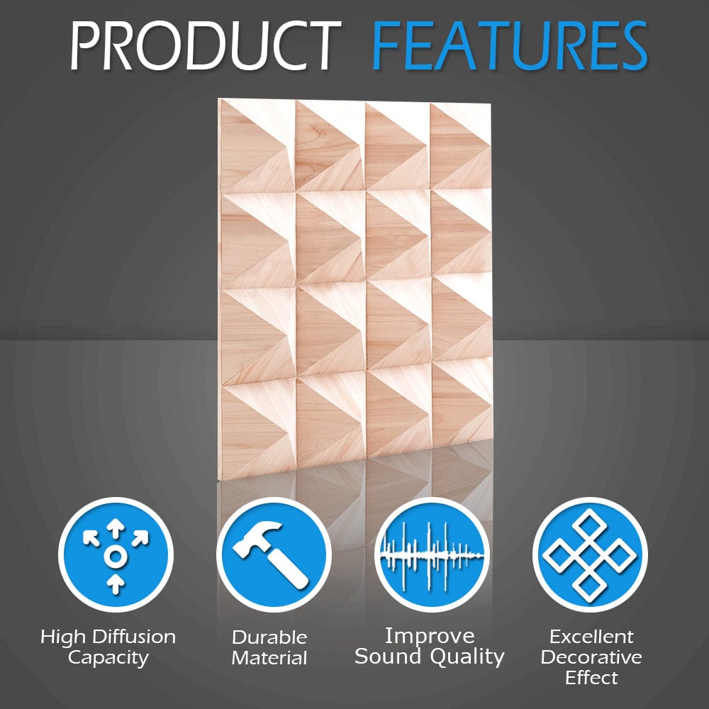 Arrowzoom™ Acoustic Sound Diffuser - Pyramid - KK1099 | Arrowzoom Acoustics