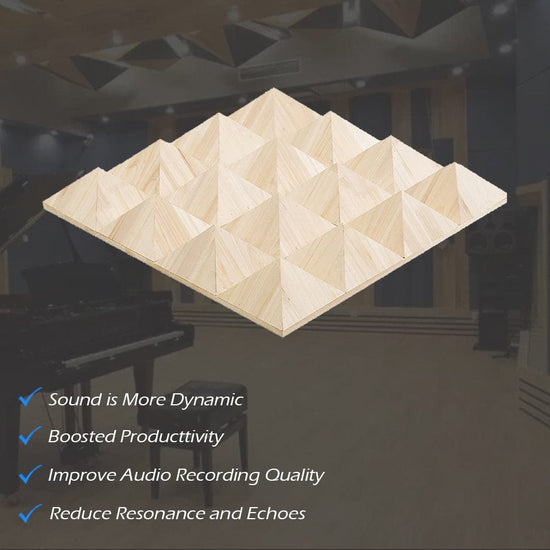 New Pyramid Acoustic Wood Diffuser KK1099 | Sound Absorb | Arrowzoom ...