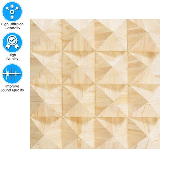 New Pyramid Acoustic Wood Diffuser KK1099 | Sound Absorb | Arrowzoom ...