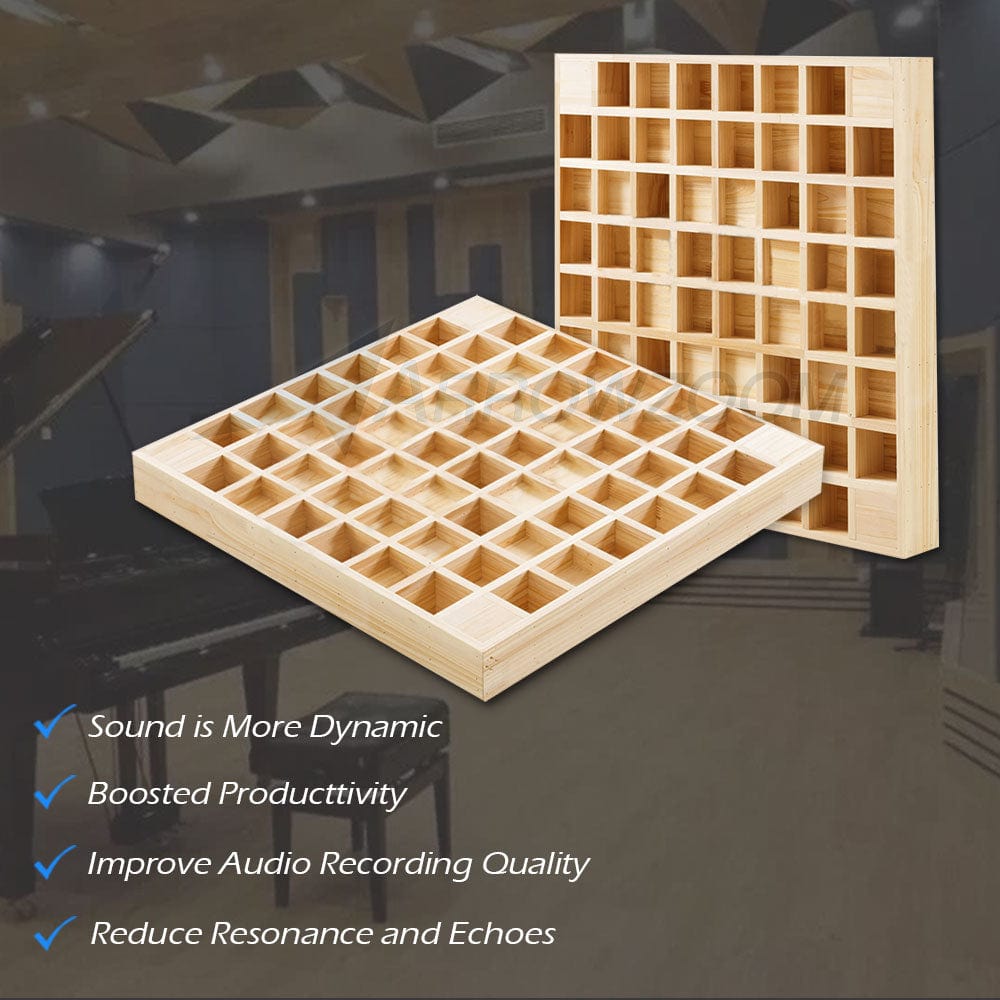 Arrowzoom™ Pro Acoustic Wood Diffuser Panel - 25 Grid - KK1201 ...