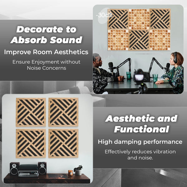 Arrowzoom™ Diffuse PRO Diagonal Square Felt Wooden Panel - KK1308 ...