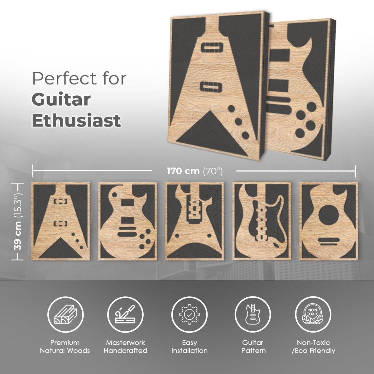 Arrowzoom™ Diffuse PRO Guitar Acoustic Wooden Panel - KK1328 ...
